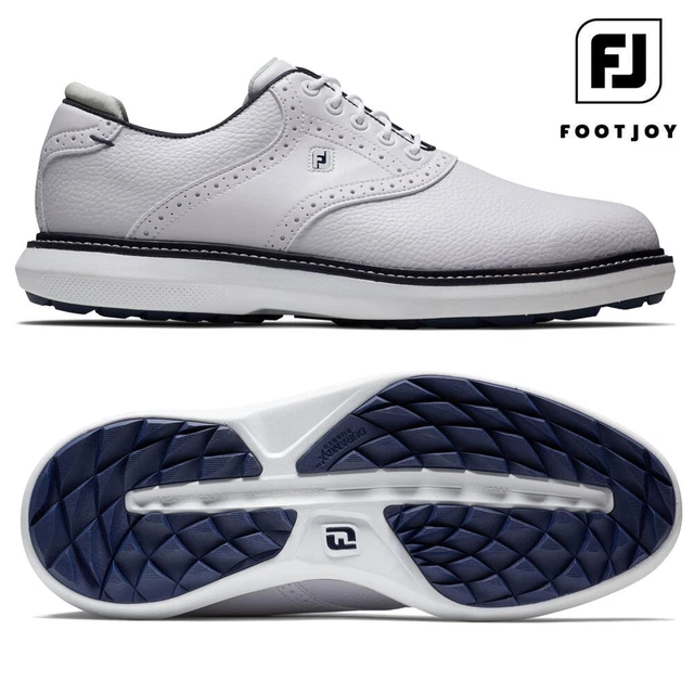 FOOTJOY TRADITIONS SPIKELESS Golf Shoes White/Navy **REDUCED** £89.00 ...