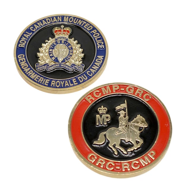 RCMP POLICE CHALLENGE Coin Royal Canadian Mounted Police Crest GRC Gold ...