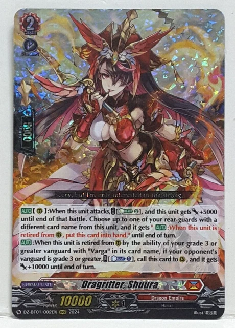 BUSHIROAD CARDFIGHT VANGUARD Dragritter, Shuura DZ-BT01/002EN RRR Drachenreich EUR 14,63 ...