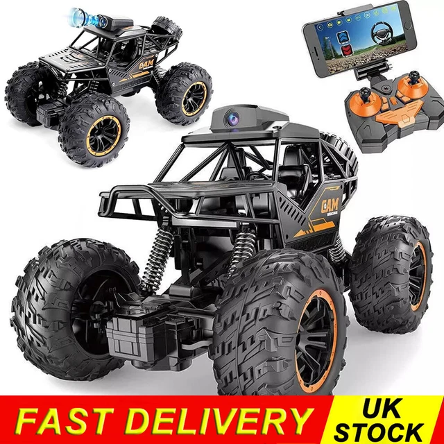 LARGE REMOTE CONTROL RC Cars Truck Rock Crawler Kid Toy Electric 720P ...