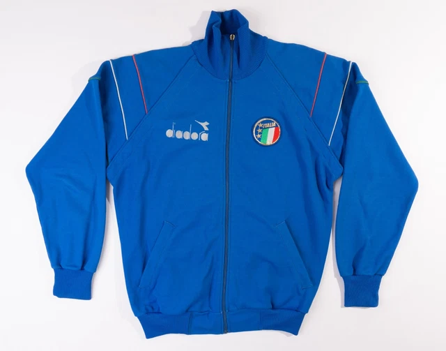 ITALY NATIONAL TEAM 1980'S Training Football Jacket Diadora Shirt ...