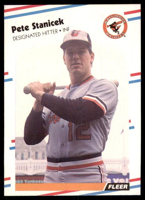 1988 FLEER PETE Stanicek recrue Baltimore Orioles #573 EUR 2,04 ...