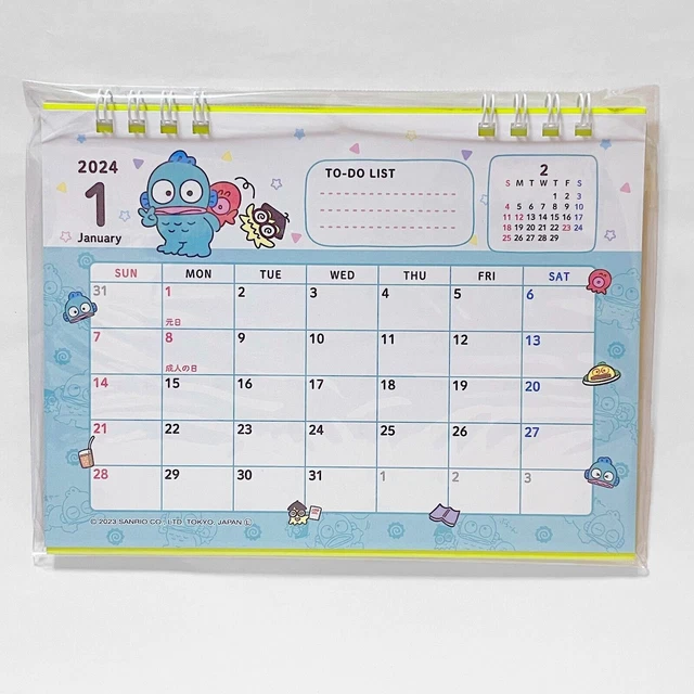 SANRIO HANGYODON 2024 Desktop Ring Calendar Kawaii Cute Japan Limited ...