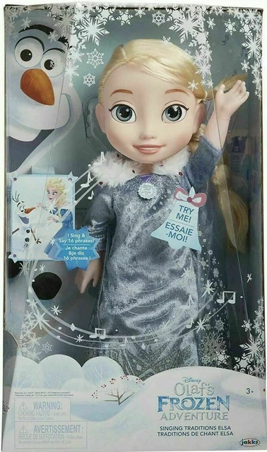 OLAF'S FROZEN ADVENTURE Singing Elsa Action Figure Doll Kids Talking ...