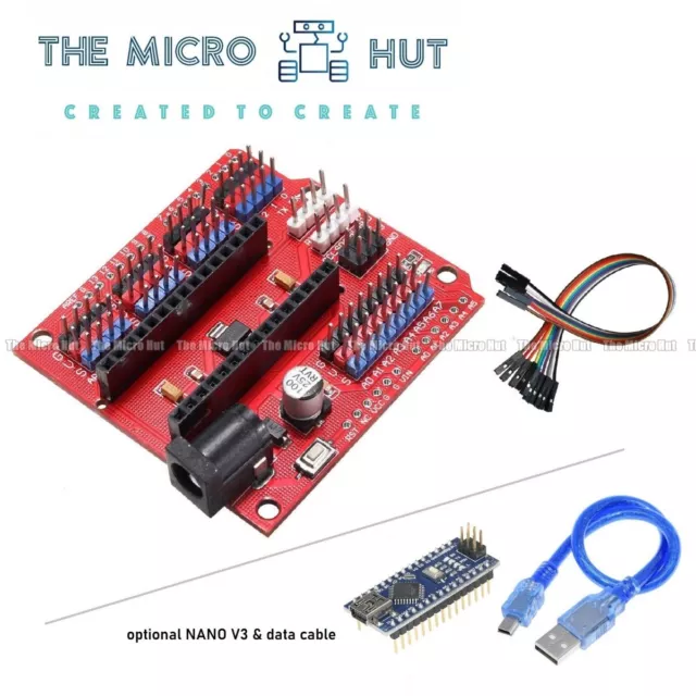 NANO GPIO EXPANSION Breakout Board Sensor Shield Module for Arduino V3 ... NANO GPIO EXPANSION Breakout Board Sensor Shield Module for Arduino V3 ...