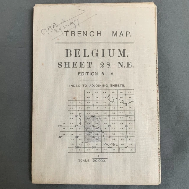 PASSCHENDAELE POLYGON WOOD Ypres Sailent WW1 Trench Map 1:20,000 28 NE ...