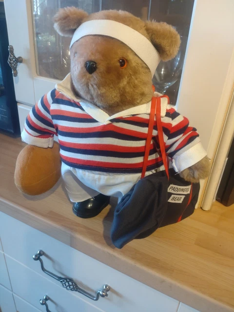 GABRIELLE DESIGNS PADDINGTON Bear Rugby Player With Rugby Ball And Bag ...