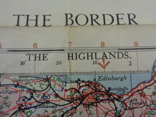 WW2 (1944) RAF "WAR" Map of "THE BORDER" (Newcastle, Middlesbrough ...