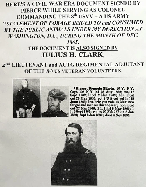 CIVIL WAR GENERAL WIA GETTYSBURG COLONEL 108th NEW YORK SIGNED DOCUMENT ...