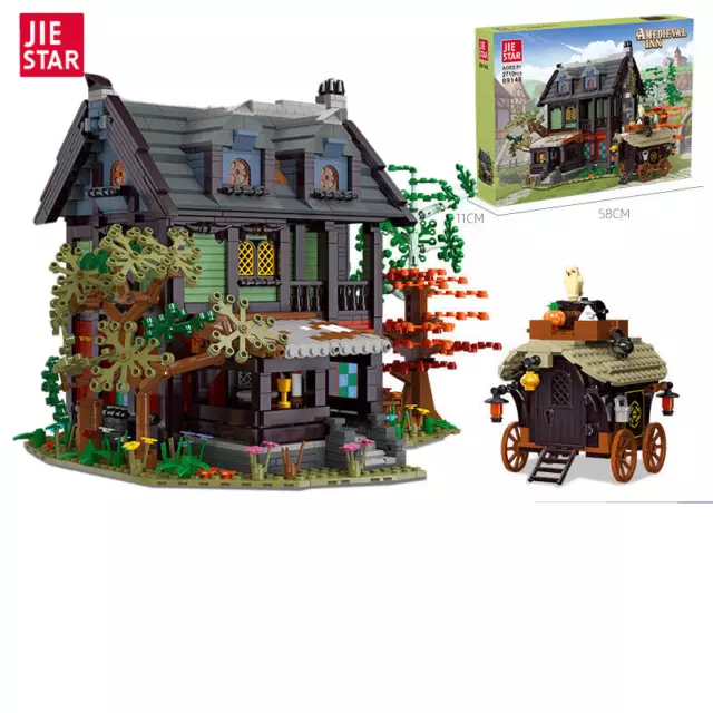 Amedieva Inn Modular Building Blocks Set Medieval Moc Bricks Diy Model