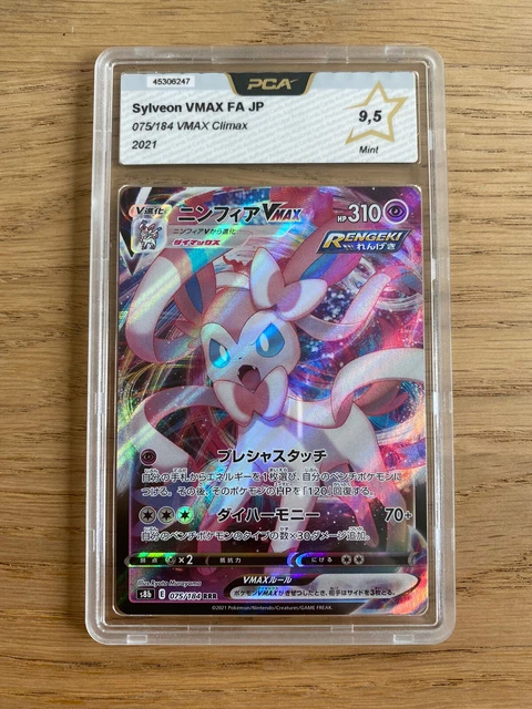 POKÉMON VMAX CLIMAX Japanese Nymphali Sylveon VMAX 075/184 PCA 9,5 PSA ...
