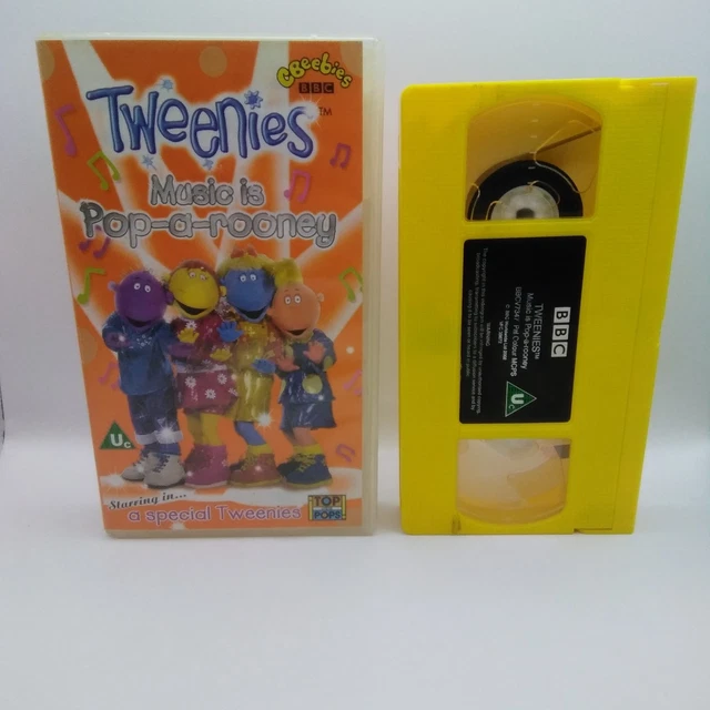 TWEENIES MUSIC IS Pop-a-Rooney (BBC PAL VHS Cassette Tape 2002) Yellow ...