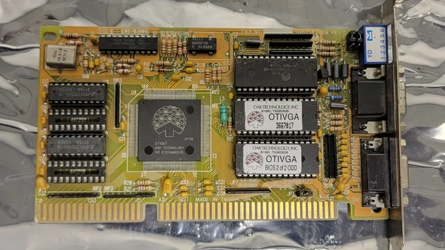 OAK TECHNOLOGY VGA / EGA 16 Bit ISA Video Card - 1067162008 Rev C £44. ...