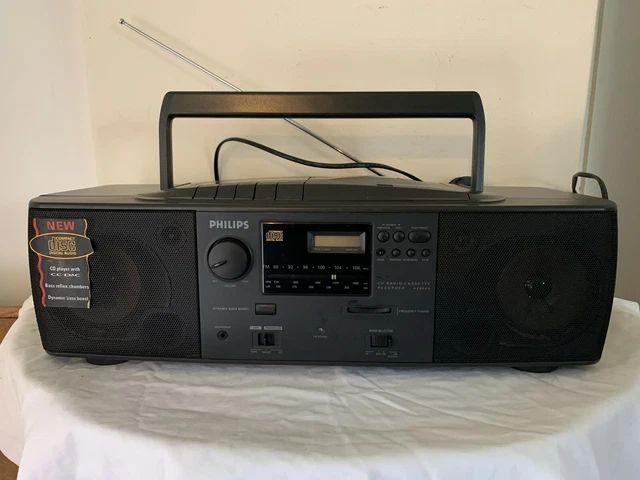 VINTAGE PHILIPS AZ8022/05 Cd player Cassette Player Boombox FAULTY £15. ...