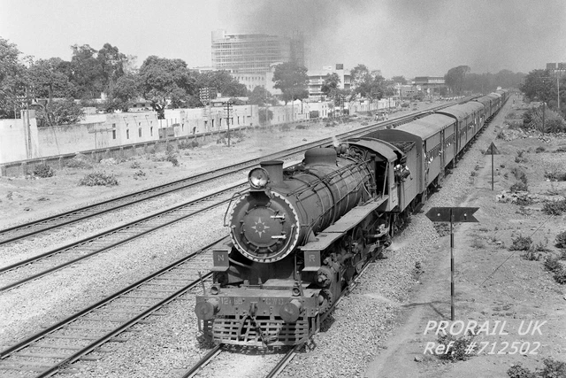 PHOTO INDIA NORTHERN Railway 66" CWD 2-8-2 locomotive No. 12468 in 1970 ...