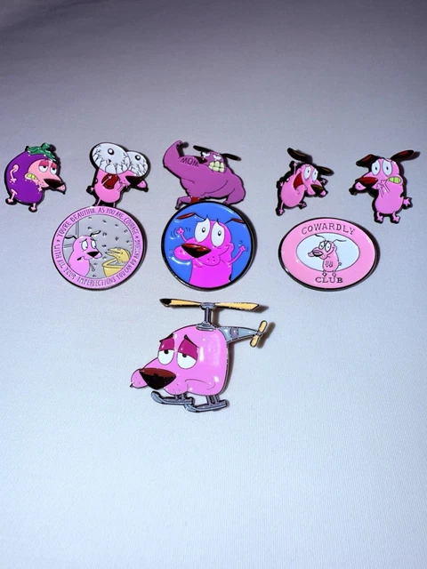 COURAGE THE COWARDLY Dog Cartoon Network Enamel Pin Set £25.92 ...