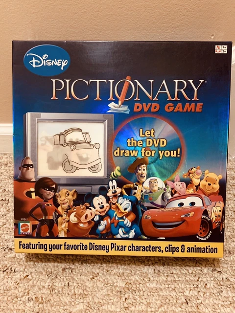 DISNEY/ PIXAR PICTIONARY DVD Game Board Game Drawing Family Night ...