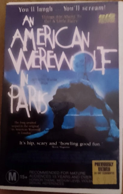 AN AMERICAN WEREWOLF In Paris VHS big Box Ex-Rental PAL video Horror Comedy 1997 EUR 36,32 ...
