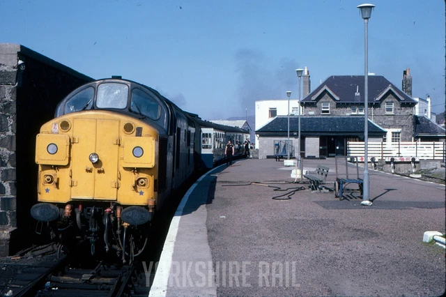 35MM RAILWAY SLIDE | Class 37 | 37014 | Mallaig | c1982 + copyright £4. ...