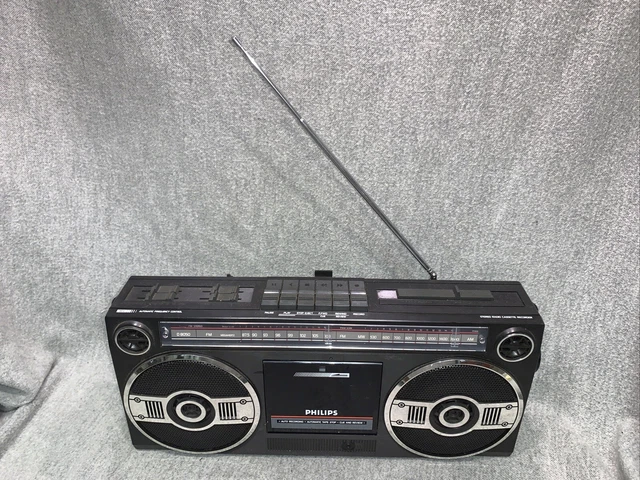 PHILIPS D8050 RETRO 80’s Radio Kassettenrekorder Ghetto Blaster EUR 90 ...