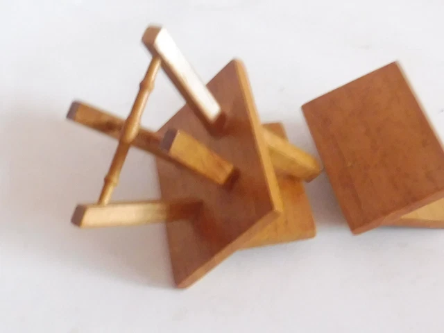 VINTAGE WOODEN 1:12 Dolls House Scriptorium /Music Stand £3.30 ...