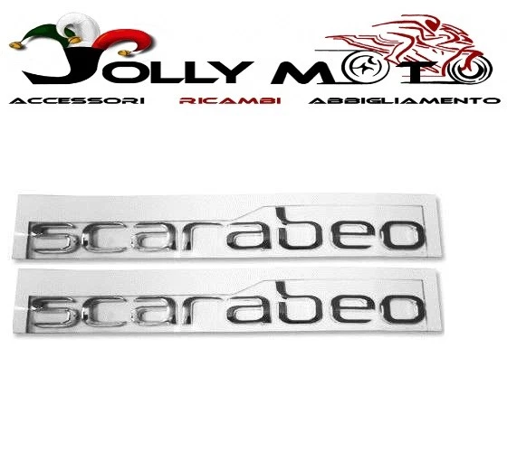 2 ADESIVI RESINATI 3D Cromo Scritte Laterali Per Aprilia Scarabeo 50 ... 2 ADESIVI RESINATI 3D Cromo Scritte Laterali Per Aprilia Scarabeo 50 ...