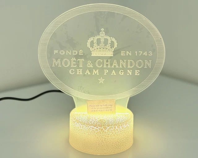 MOËT & CHANDON Champagne LED Light Sign Bar Display Multicolour USB ...