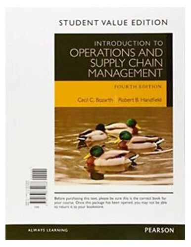INTRODUCTION TO OPERATIONS and Supply Chain Management, Student Value ...