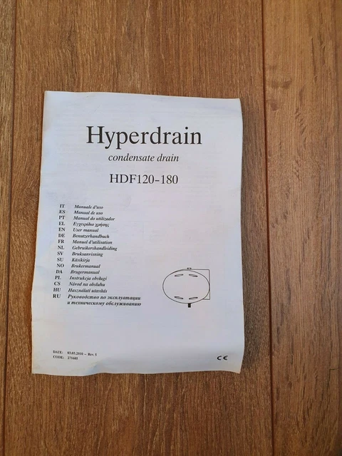 PARKER HIROSS HYPERDRAIN max 16barg/230psig 4 available £75.00 ...