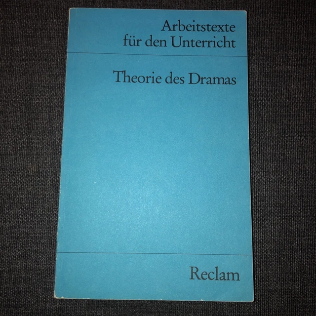 RECLAM - ARBEITSTEXTE für den Unterricht - Theorie des Dramas, 9503 EUR ...