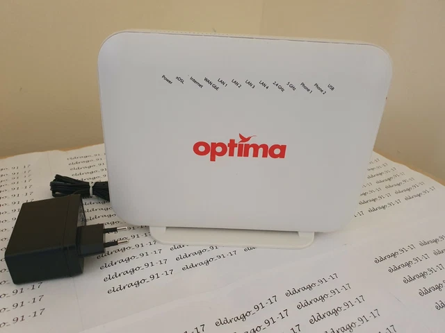 MODEM ROUTER OPTIMA Adb Vv 5822 Fibra Adsl Wifi EUR 25,00 - PicClick IT