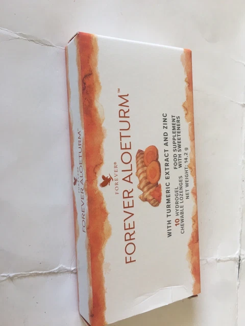 FOREVER ALOE TURM (10 Tablets) Turmeric Lozenges With Aloe Vera £9.04 ...