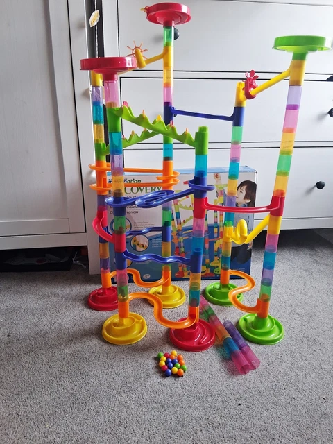 DELUXE MARBLE RACE Set Including Various Track Pieces And Marbles. £6. ...