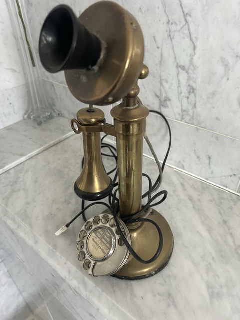 VINTAGE ROTARY DIAL Candlestick Telephone Antique, Working, Landline £1 ...