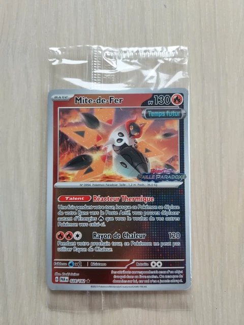 CARTE POKÉMON MITE-DE-FER Rare Reverse 028/182 Faille Paradoxe Temps ...