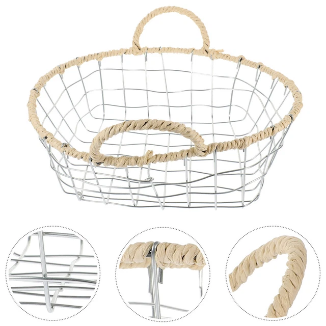 WROUGHT IRON STORAGE Basket Fruit And Vegetable Wire Baskets For £17.89 ...