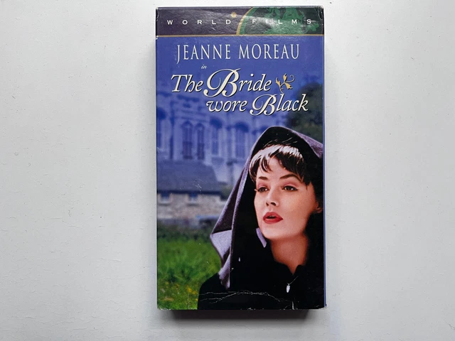 THE BRIDE WORE Black VHS 1968. w Jeanne Moreau, dir. Francois Truffaut ...
