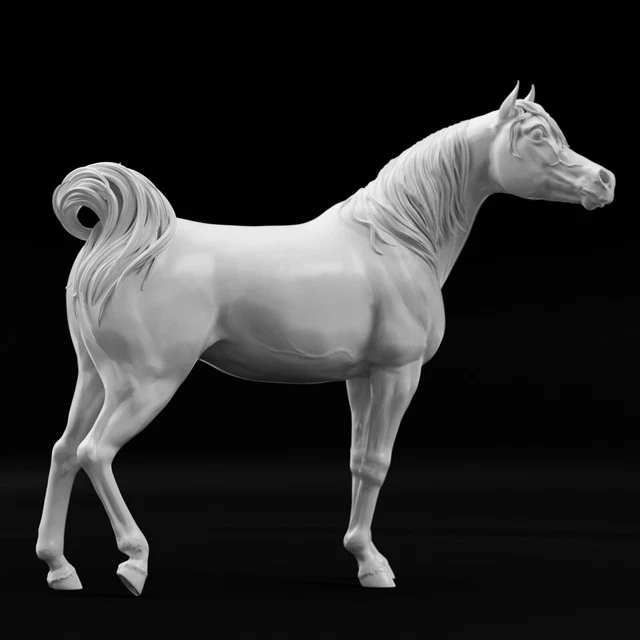 BREYER 1/12 CLASSIC Model Horse Arabian Stallion White Resin Ready To ...