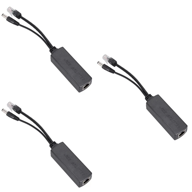 3 PACK IP Camera POE Splitter Power Over Ethernet Adapter 12V 2A £14.58 ...