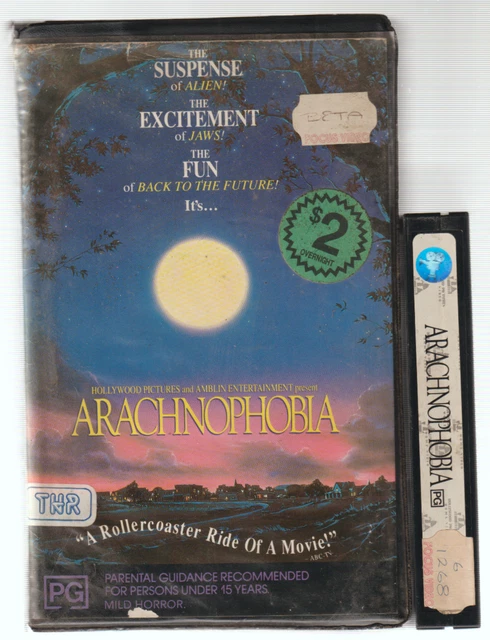 RARE BETA VIDEO Tape ARACHNOPHOBIA Clamshell Ex-Rental Betamax ...