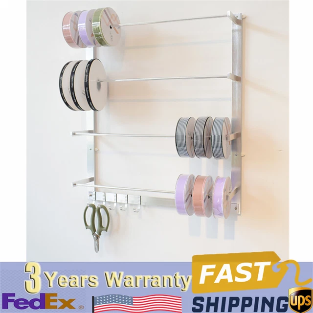 RIBBONS ROLL STORAGE Sewing Tool Wire Spool Rack Thread Holder ...
