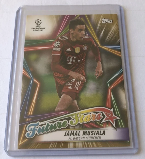 2021-22 TOPPS UEFA Champions League Jamal Musiala Future Stars Gold ...