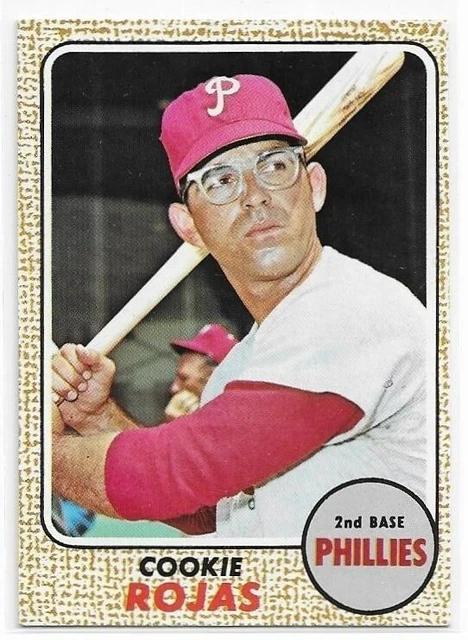 CARTE BASEBALL COOKIE ROJAS 1968 Topps #39 Philadelphia Phillies EX/EX+ ...