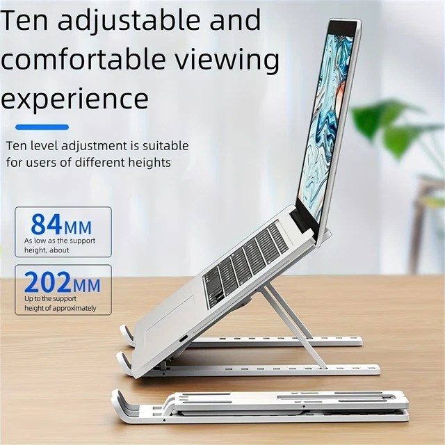 PORTABLE ADJUSTABLE LAPTOP Stand Desk Notebook Riser Computer Holder ...