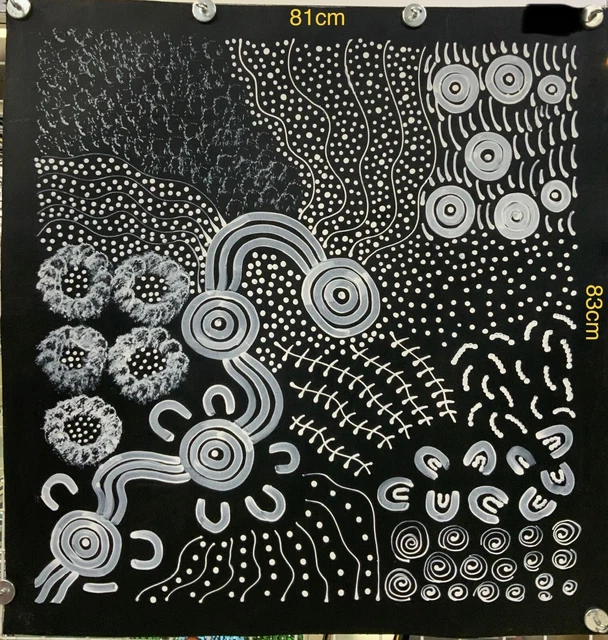 SHARON BUTCHER ABORIGINAL Artist Painting WOMEN CEREMONY GOANNA ...