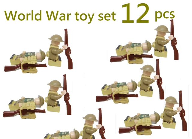 12X FIGURE WWII British army D-Day Mark II helmet Brodie Hat Lee ...