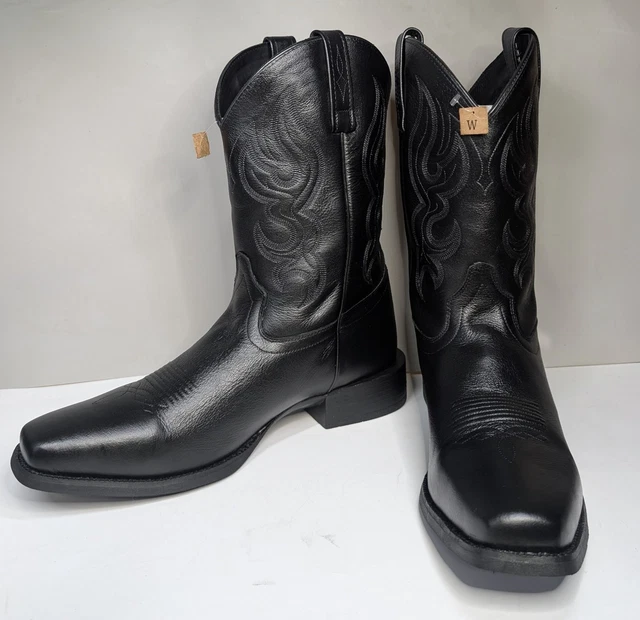 CODY JAMES BOOTS Men's Black Leather Western Cowboy Square Toe 13 EW £ ...