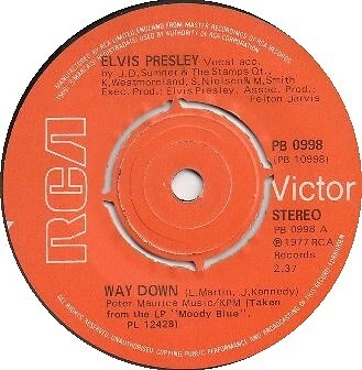 ELVIS PRESLEY - Way Down (7", Single, Pus) EUR 11,92 - PicClick FR