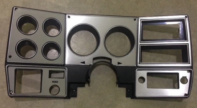 75-80 CHEVY GMC NEW pickup truck dash bezel gauge cluster cover brushed ...