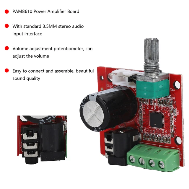 PAM8610 12V 10W Amplifier Board Mini Stereo Amp Amplify Board Class £4. ...